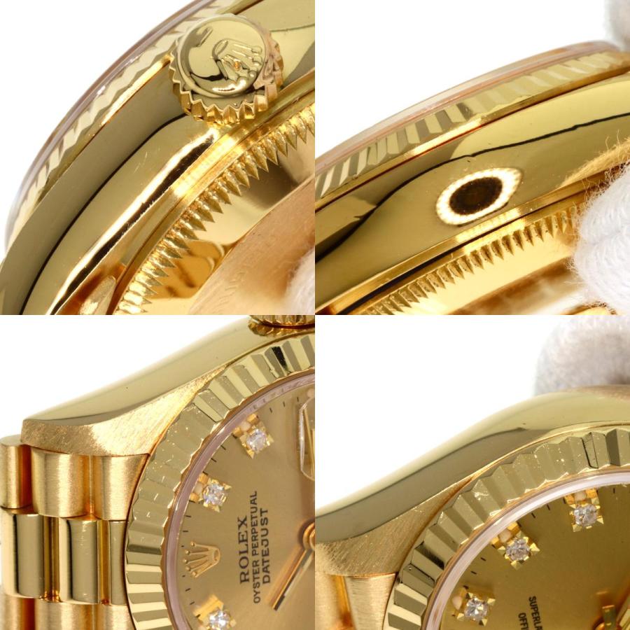 ROLEX ロレックス 69178G デイトジャスト 10P ダイヤモンド 腕時計 K18イエローゴールド K18YG K18YG レディース 中古 : 50810025 : ブランド京の蔵 ...