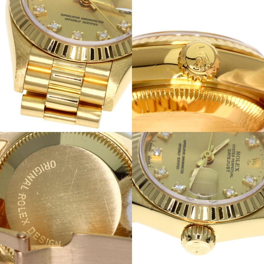 ROLEX ロレックス 69178G デイトジャスト 10P ダイヤモンド 腕時計 K18イエローゴールド K18YG K18YG レディース 中古 : 50810025 : ブランド京の蔵 ...