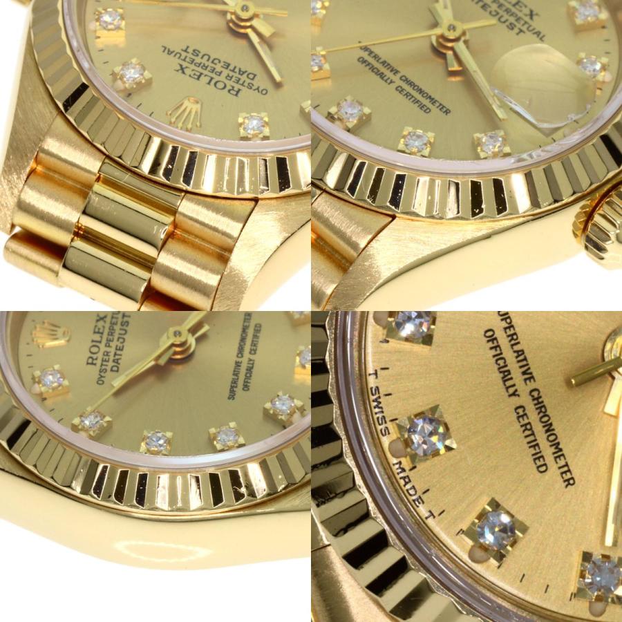 ROLEX ロレックス 69178G デイトジャスト 10P ダイヤモンド 腕時計 K18イエローゴールド K18YG K18YG レディース 中古 : 50810025 : ブランド京の蔵 ...