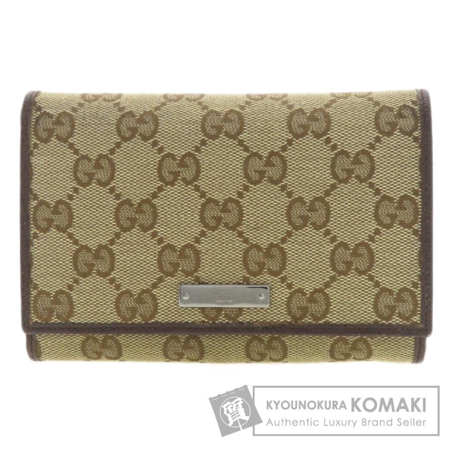 GUCCI グッチ 154258 GG 二つ折り財布（小銭入れあり） キャンバス レディース 中古 : ブランド京の蔵小牧 - 通販 ...