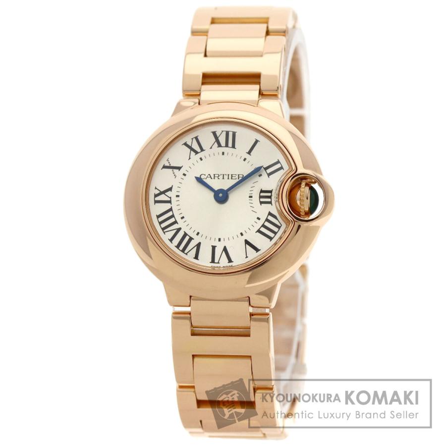 Cartier CARTIER カルティエ W69002Z2 バロンブルー28mm 腕時計 K18ピンクゴールド K18PG レディース 中古 ...