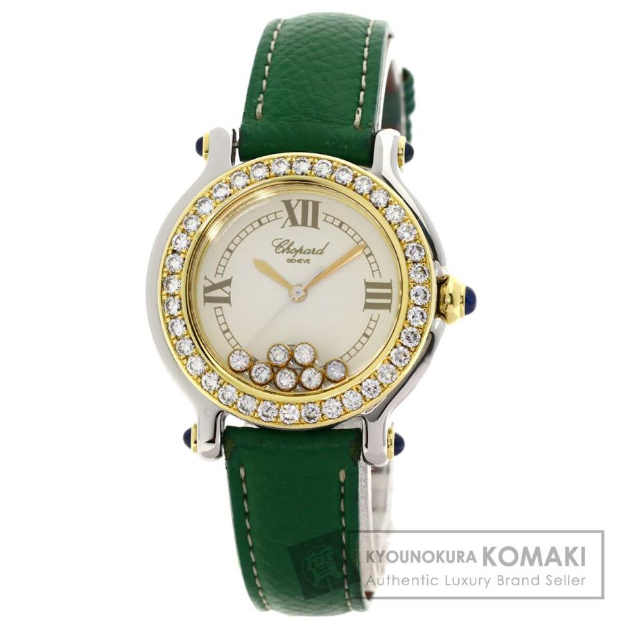 Chopard ショパール 27/8237-23/11 ハッピースポーツ 7P ベゼルダイヤモンド 腕時計 ステンレススチール 革 ダイヤモンド レディース 中古 : ブランド京の蔵小牧 ...