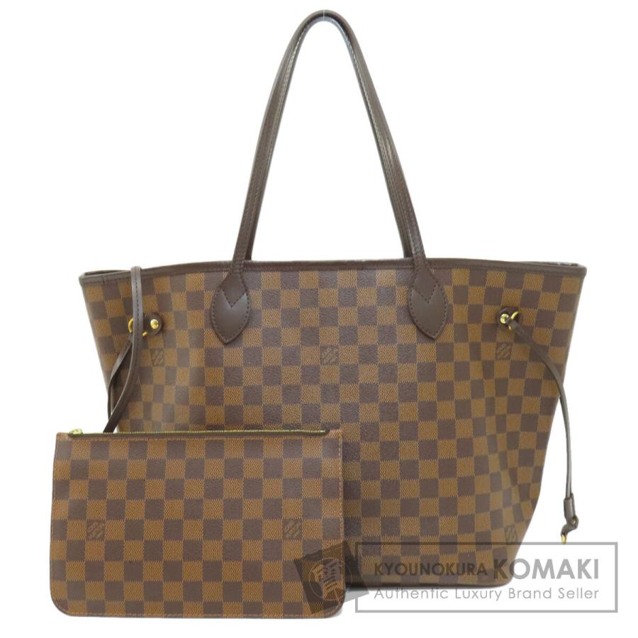 LOUIS VUITTON ルイヴィトン N41358 ネバーフルMM ダミエ エベヌ トートバッグ ダミエキャンバス レディース 中古 ...