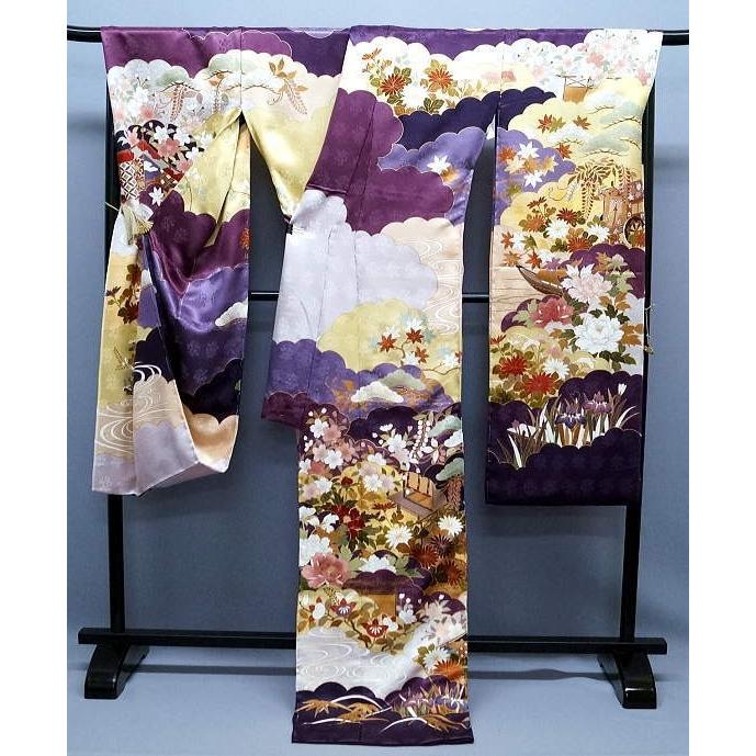 特選品 藤井 寛 手描友禅振袖 f-968 赤色 古典柄振袖 : 京都 特選品 藤井 寛 手描友禅振袖 f-968 赤色 古典柄振袖 : 京都