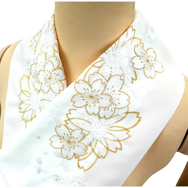 振袖用 刺繍 半衿 he-024 白 ホワイト 刺繍入り 桜柄 振袖 成人式 結婚式 半襟 訪問着 お洒落着物 ポリエステル : 京都うさぎ堂 - 通販 - Yahoo!ショッピング