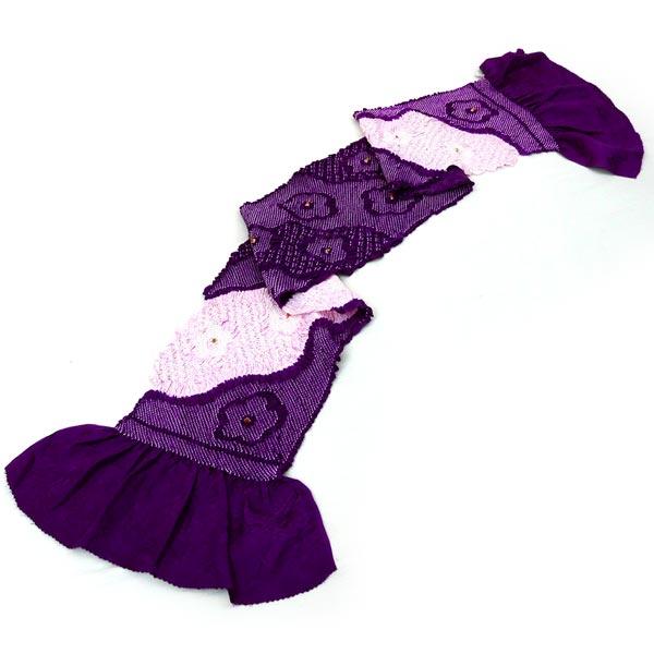 正絹 総絞り 帯揚げ oa-059 送料無料 紫 パープル 絹100％ 手絞り 絞り 振袖 振袖用 : oa-059 : 京都うさぎ堂 - 通販 - Yahoo!ショッピング