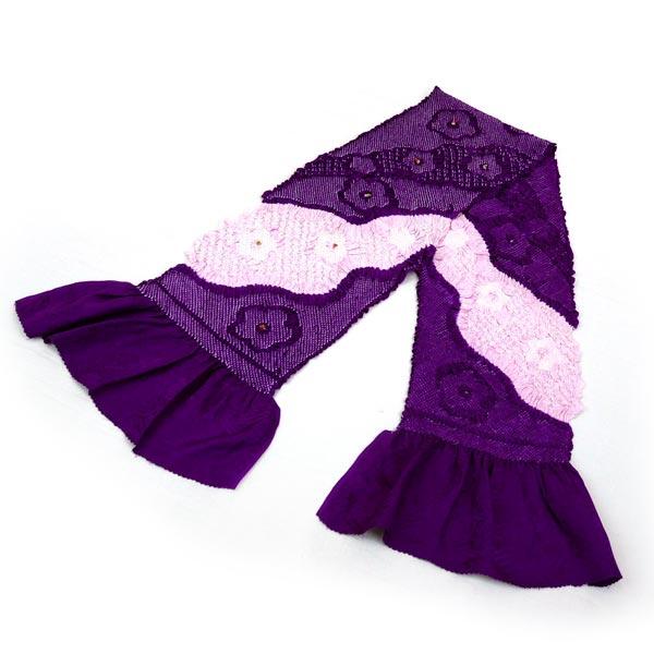 正絹 総絞り 帯揚げ oa-059 送料無料 紫 パープル 絹100％ 手絞り 絞り 振袖 振袖用 : oa-059 : 京都うさぎ堂 - 通販 - Yahoo!ショッピング