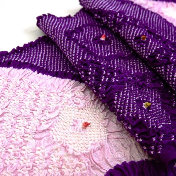 正絹 総絞り 帯揚げ oa-059 送料無料 紫 パープル 絹100％ 手絞り 絞り 振袖 振袖用 : oa-059 : 京都うさぎ堂 - 通販 - Yahoo!ショッピング