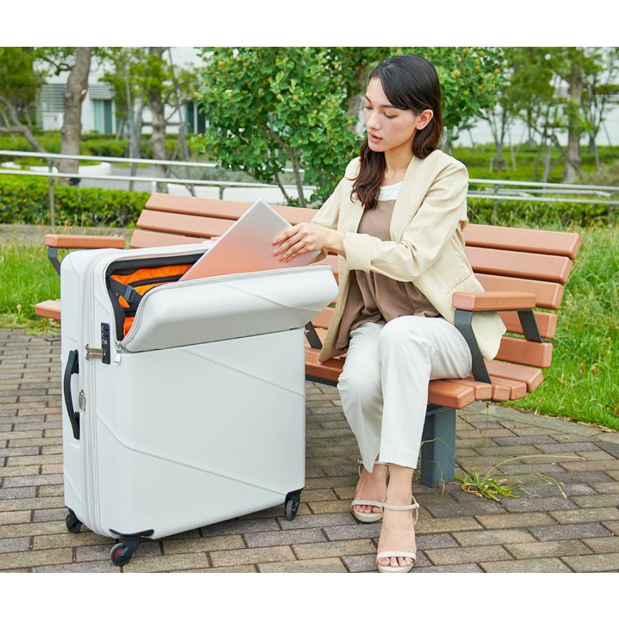 TRAVELIST スーツケース LLサイズ キャリーケース フロントオープン トップオープン 大容量 軽量 拡張 ビジネス 静音 TSAロック 1年間保証 10日前後 帰省 旅行 ジェネラス ...