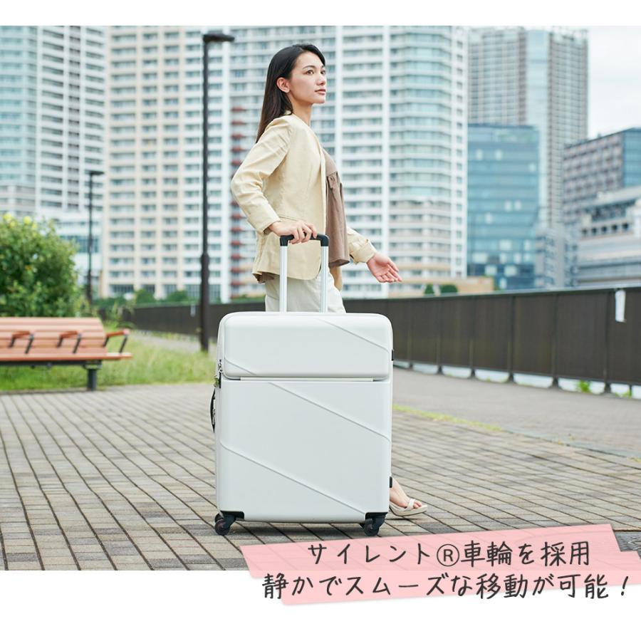 TRAVELIST スーツケース LLサイズ キャリーケース フロントオープン トップオープン 大容量 軽量 拡張 ビジネス 静音 TSAロック 1年間保証 10日前後 帰省 旅行 ジェネラス ...