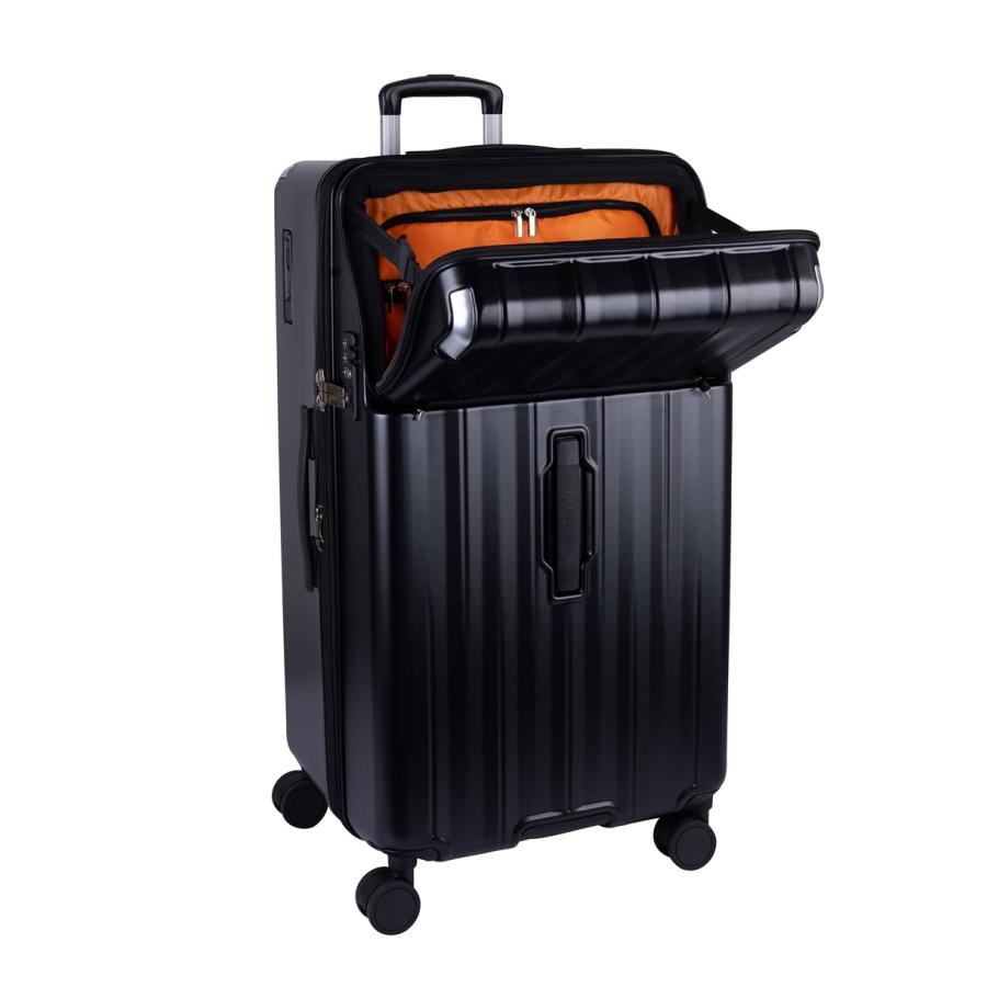 TRAVELIST 【期間限定ポイント15倍】スーツケース キャリーケース LLボックス フロントオープン トップオープン ストッパー 拡張 大型 静音 軽量 軽い 大容量 旅行 レスト ...