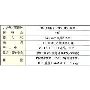 メーカー タスコ TASCO TA417EX インスペクションカメラ6φセット KanamonoYaSan KYS - 通販 - PayPayモール セット