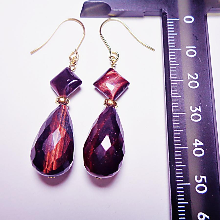 P1423-8G-TG ピアス サージカルステンレスフックピアス 金属アレルギー対応 大きめ タイガーアイ : Kytice2 - 通販 - Yahoo!ショッピング