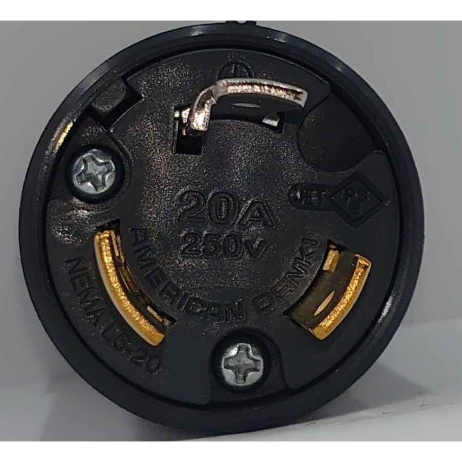 アメリカン電機 接地形2P 20A 250V (NEMA L6-20)プラグ (ナイロンカバー) 3222N-L6 : 秋葉原の九州電気ヤフー店 - 通販 - Yahoo!ショッピング