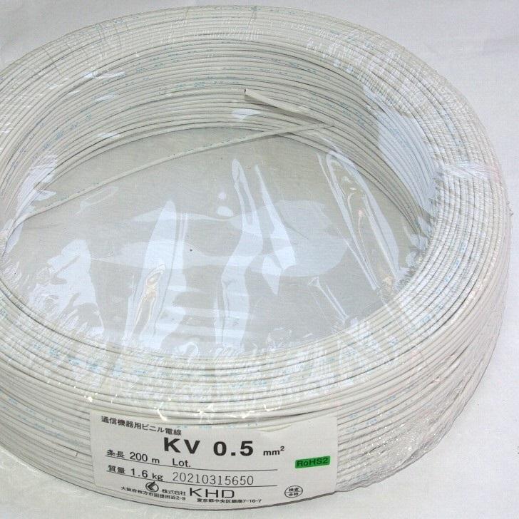 白色 1m 切断販売 KV 0.5SQ 電子・通信機器配線用 ビニル電線 KHD 20心撚り0.18 : 秋葉原の九州電気ヤフー店 - 通販 - Yahoo!ショッピング