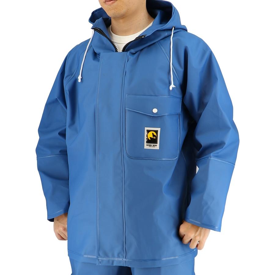 弘進ゴム MR-3710 マリンパーカー ブルー（上衣のみ) 水産用合羽レインウェア 弘進ゴム(上下別売り) S-4L : ショップ球太 Yahoo!店 - 通販 - Yahoo!ショッピング