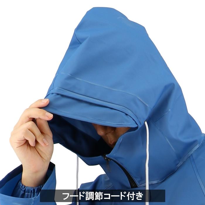 弘進ゴム MR-3710 マリンパーカー ブルー（上衣のみ) 水産用合羽レインウェア 弘進ゴム(上下別売り) S-4L : ショップ球太 Yahoo!店 - 通販 - Yahoo!ショッピング