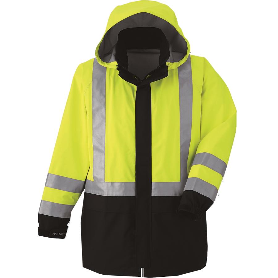Asahicho ゴアテックス Asahicho(旭蝶繊維)ゴアテックス 51019蛍光イエロー レインコート(高視認タイプ) S-5L GORE-TEX送料無料 雨具 : ショップ球太 ...