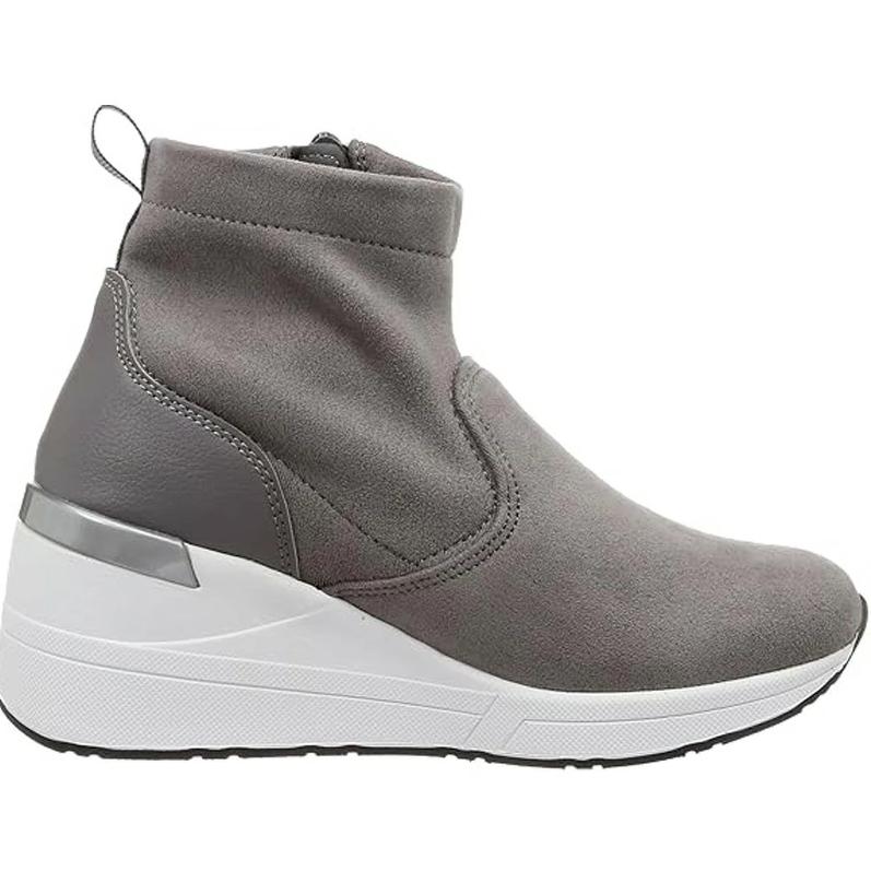 Arnold Palmer アーニーアーノルドパーマー AN7550 グレー 厚底ブーツ22.5cn-25cm シード 婦人ブーツ 靴 ...