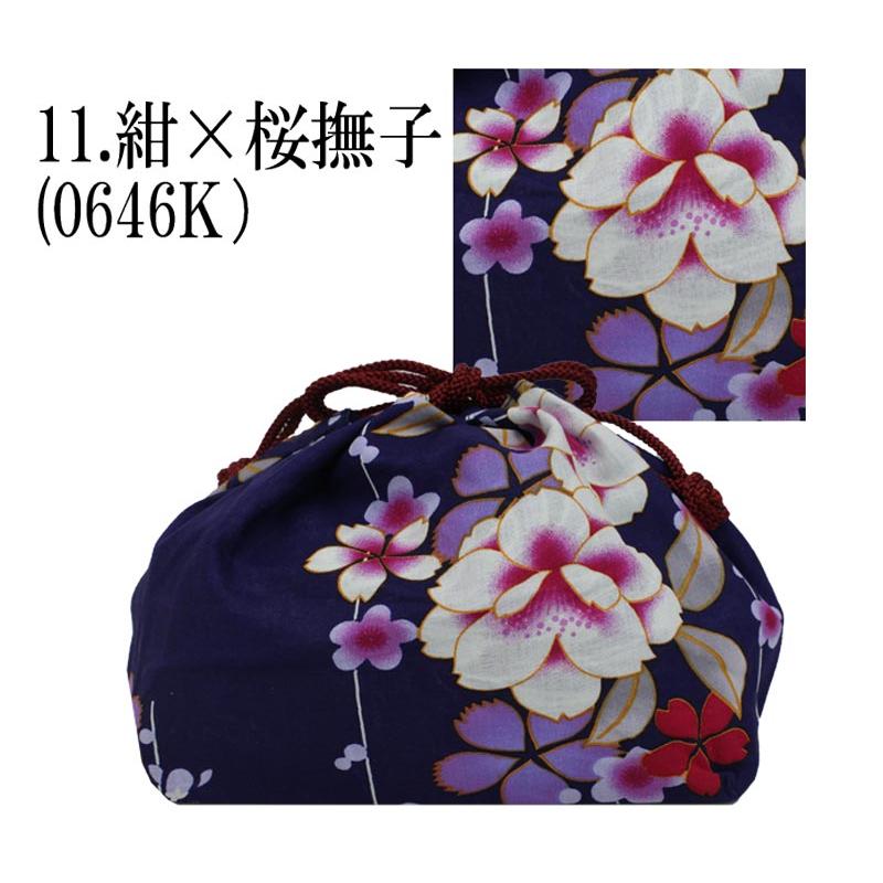 巾着 巾着袋 レディース ガールズ 女性 女の子 きんちゃく バッグ 浴衣 ゆかた 和柄 花柄 夏祭り 花火大会 キュートN0646 ...