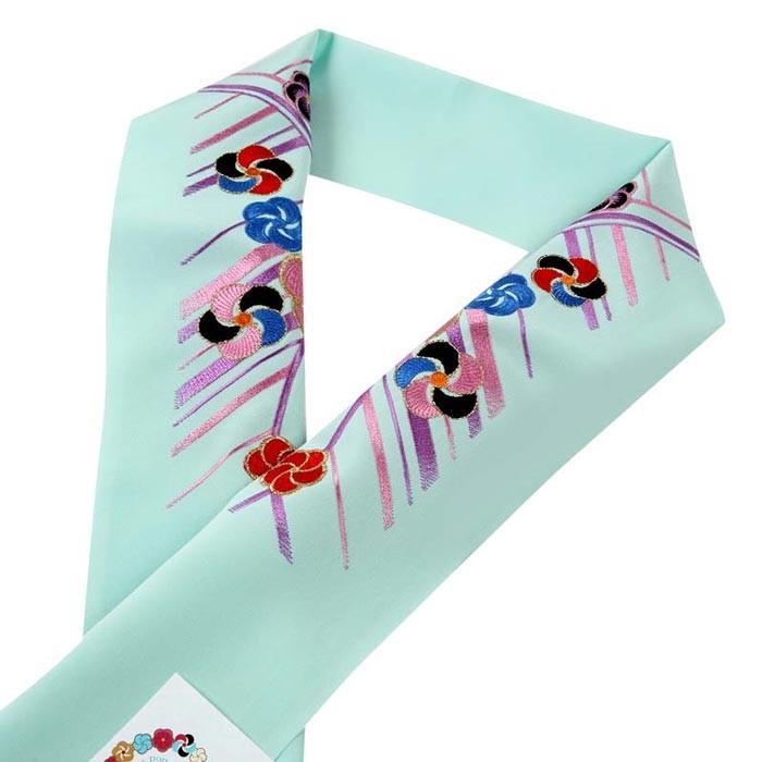 半衿 彩小径 いろこみち 振袖 着物 水色系 おしゃれ 半襟 刺繍 梅柄 ポリエステル 洗える 日本製N2282 : きもの和ネットショップ給 ...