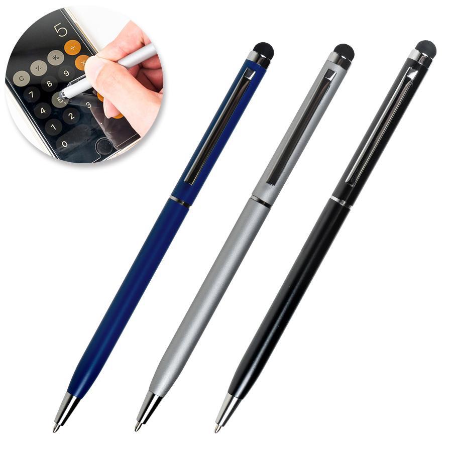 タッチペン付スリムメタルペン ノベルティ 名入れ 販促品 記念品 まとめ買い : ノベルティ Lily’s Gift Print - 通販 ...