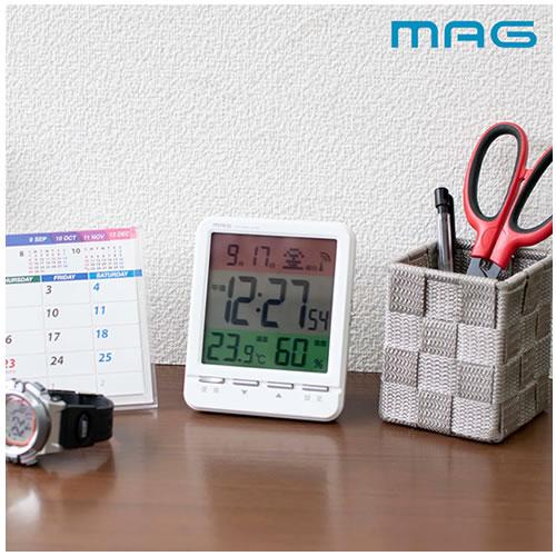 ノア精密 T-751-WH-Z MAG デジタル電波目覚まし時計 スペクトル ホワイト : LifeStage Nana! Yahoo!店 - 通販 - Yahoo!ショッピング