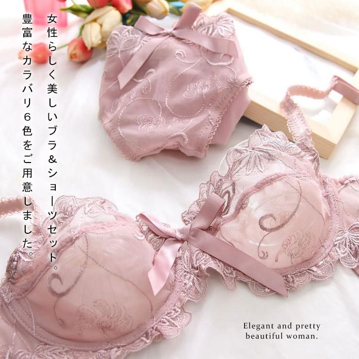 大きいサイズ レディース ブラジャー ショーツセット 下着 C80 C85 C90 C95 D80 D85 D90 D95 E80 E85 L LL 3L 再入荷 ネコポス可 :b007 ...