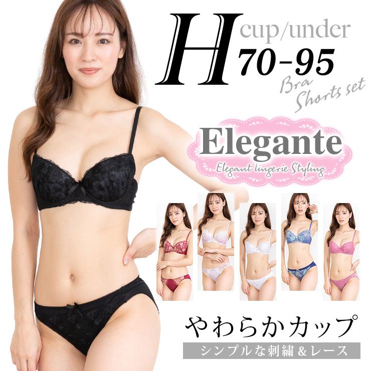 ブラジャー 大きいサイズ レディース ショーツセット 上下セット ブラセット 下着 H70 H75 H80 H85 H90 H95 やわらかカップ 大きめアンダー : 大きいサイズのレディース ...