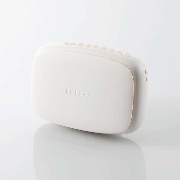 ELECOM（エレコム） ECLEAR flow flow ハンズフリーファン USB扇風機 3way クリップ付 スタンド機能付 ミネラルホワイト 850mAh┃FAN-U234WH ...