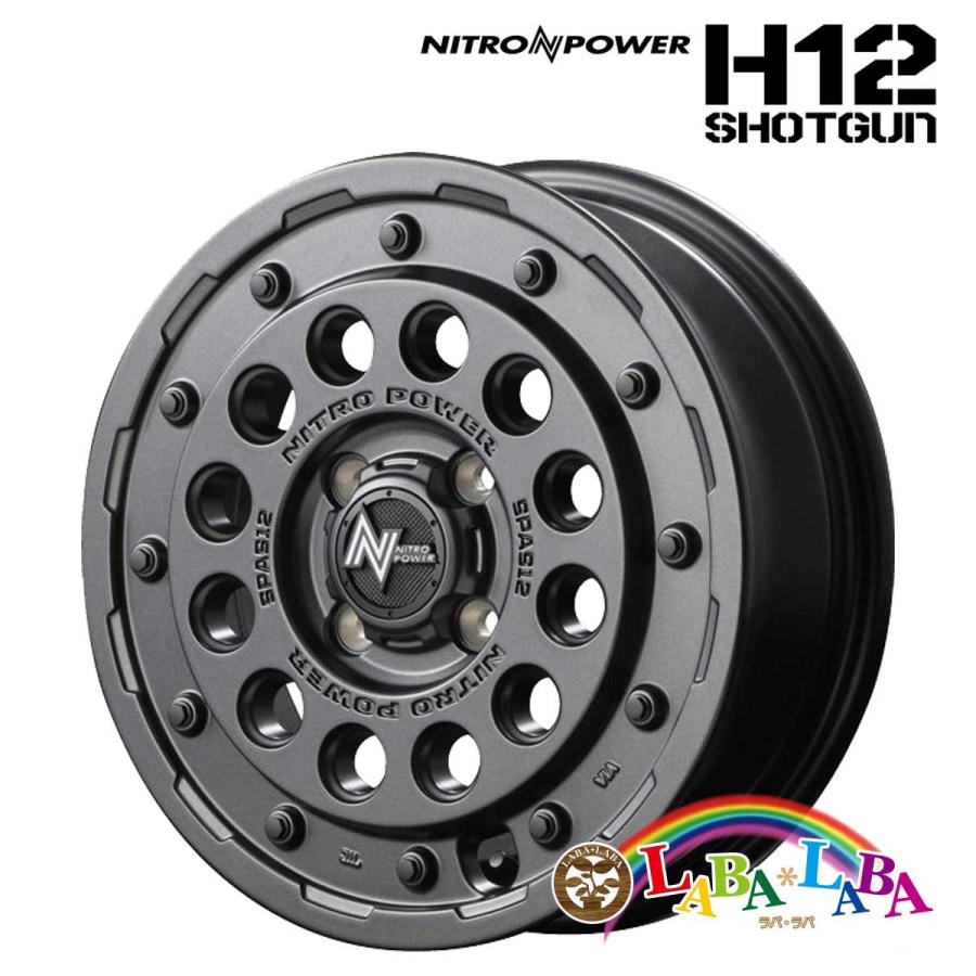 ホイール 14インチ 14×4.5J +45 PCD100 4穴 MID NITRO POWER H12?SHOTGUN 4本セット (1445 +45 100-4H ...