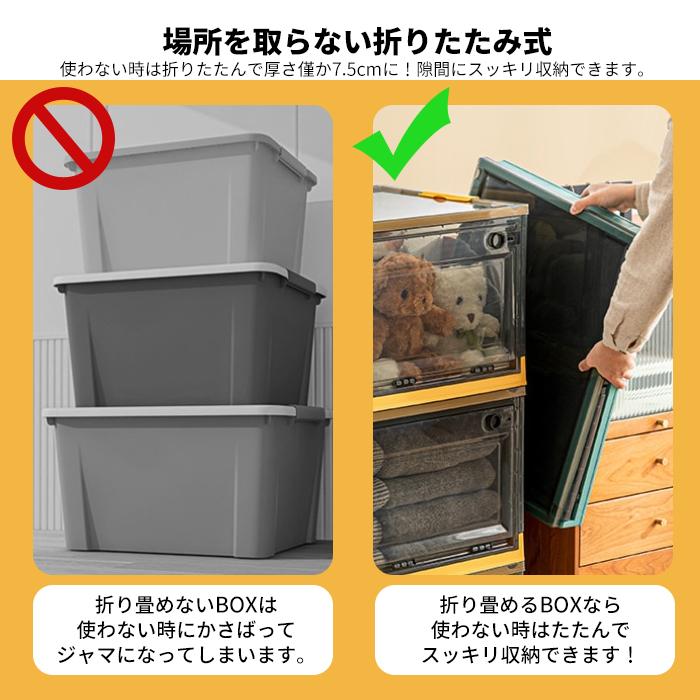 3個セット 折りたたみ 収納ボックス 70L Lサイズ フタ付き キャスター付き 積み重ね 収納ケース 収納箱 コンテナボックス 送料無料 ###箱737-### : Labbingshop ...