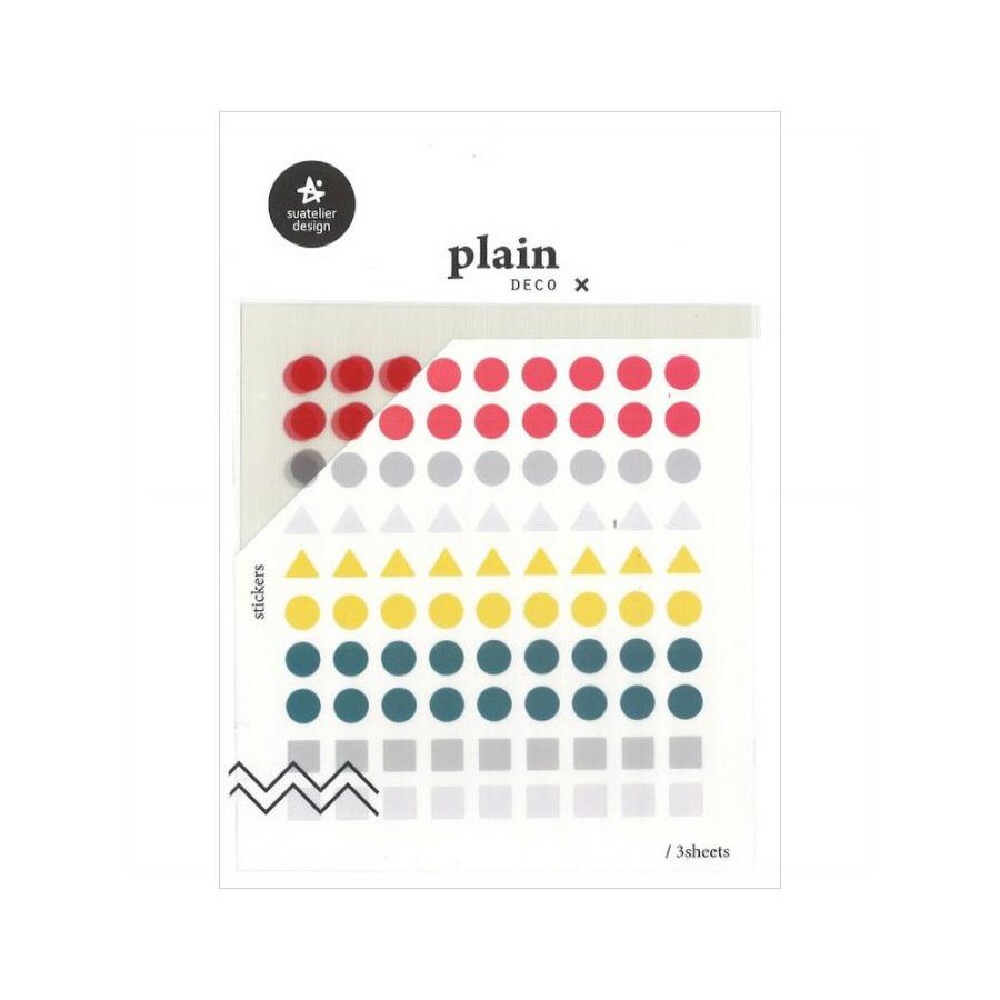 #S＆Cコーポレーション シール Plan Deco 3シート入り Plain 01 1605 ステッカー 手帳 ノート 透ける デコレーション おしゃれ 大人 かわいい 可愛い ラボク ...