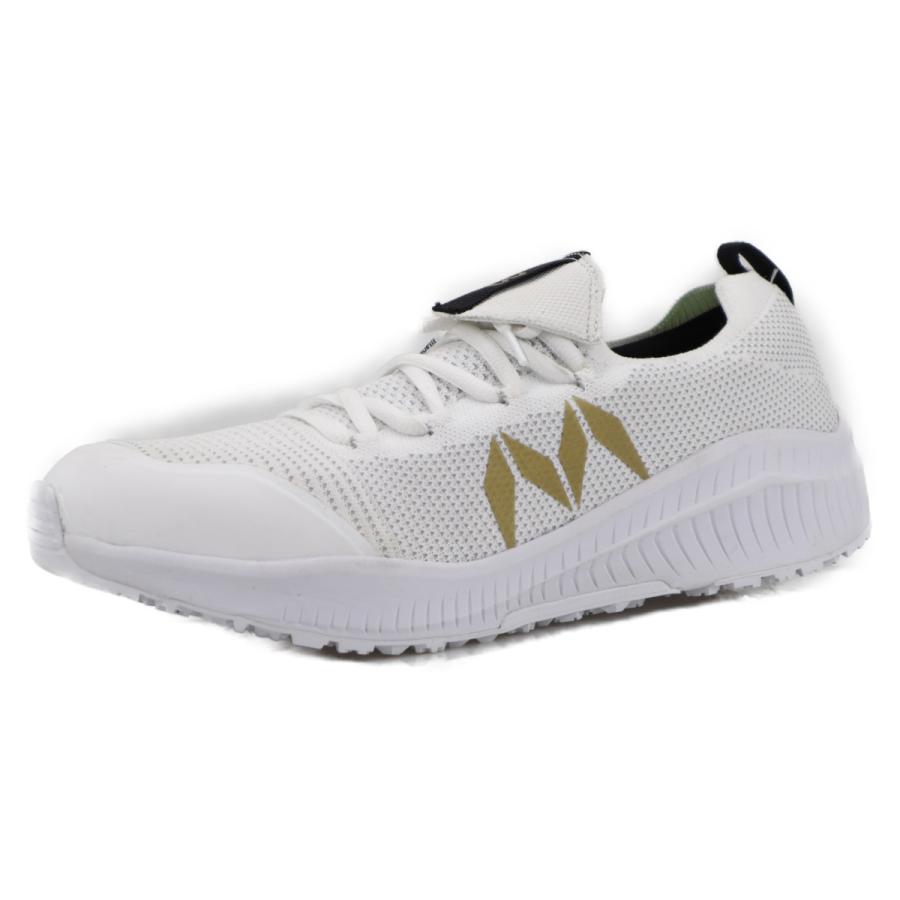 MARUGO 丸五 メンズ 男性 紳士 安全靴 ローカットタイプ ニット 素材 作業靴 セーフティーシューズ 先芯入り 鋼製 MANDOM マンダムニットSOC201 ホワイト : てくてく ...