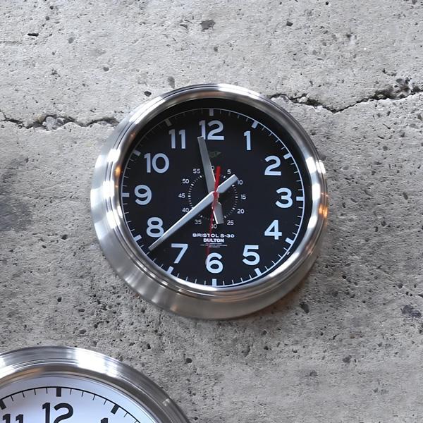 DULTON ダルトン 壁掛け 時計 WALL CLOCK "BRISTOL" S-30 K725-925 全2色 ブラック/ホワイト 直径30.5cm ステンレススチール製 ...