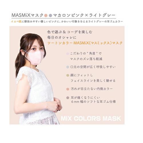 【川本産業】MASMIX/マスミックス 3D立体型マスク ラテベージュ×ワインレッド(7枚入)【6点までメール便対応】 :4987601578564:LaBLOOM ヤフーショッピング店 ...