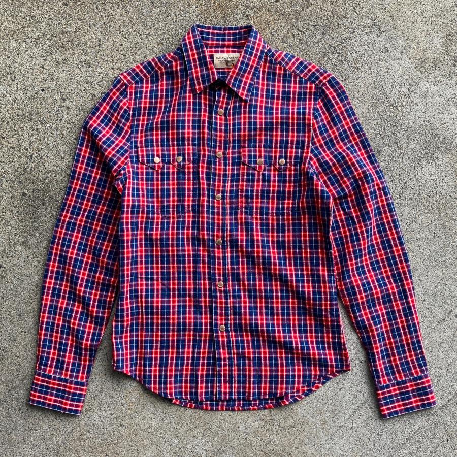 Nudie Jeans nudie jeans チェックシャツ GUSTEN RED XSサイズ（57%OFF） : LABO-04 - 通販 ...