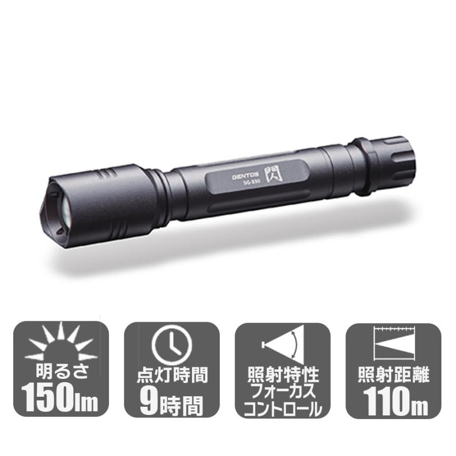 GENTOS 【在庫限り】GENTOS 閃 SG-330 ハンディライト LEDライト 防塵 防水 落下耐久 乾電池 懐中電灯 ジェントス 防災 キャンプ アウトドア : BOLA - 通販 ...
