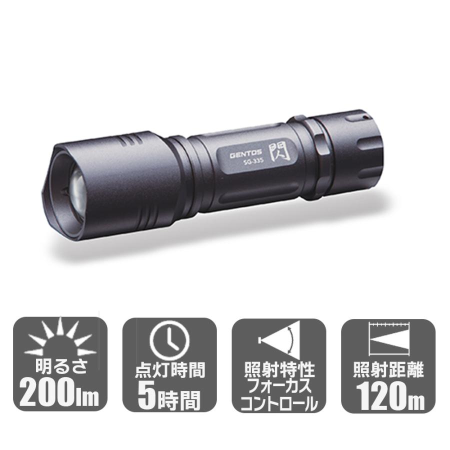 GENTOS 【完売御礼】GENTOS 閃 SG-335 ハンディライト LEDライト 防塵 防水 落下耐久 乾電池 懐中電灯 ジェントス 防災 キャンプ アウトドア : BOLA - 通販 ...