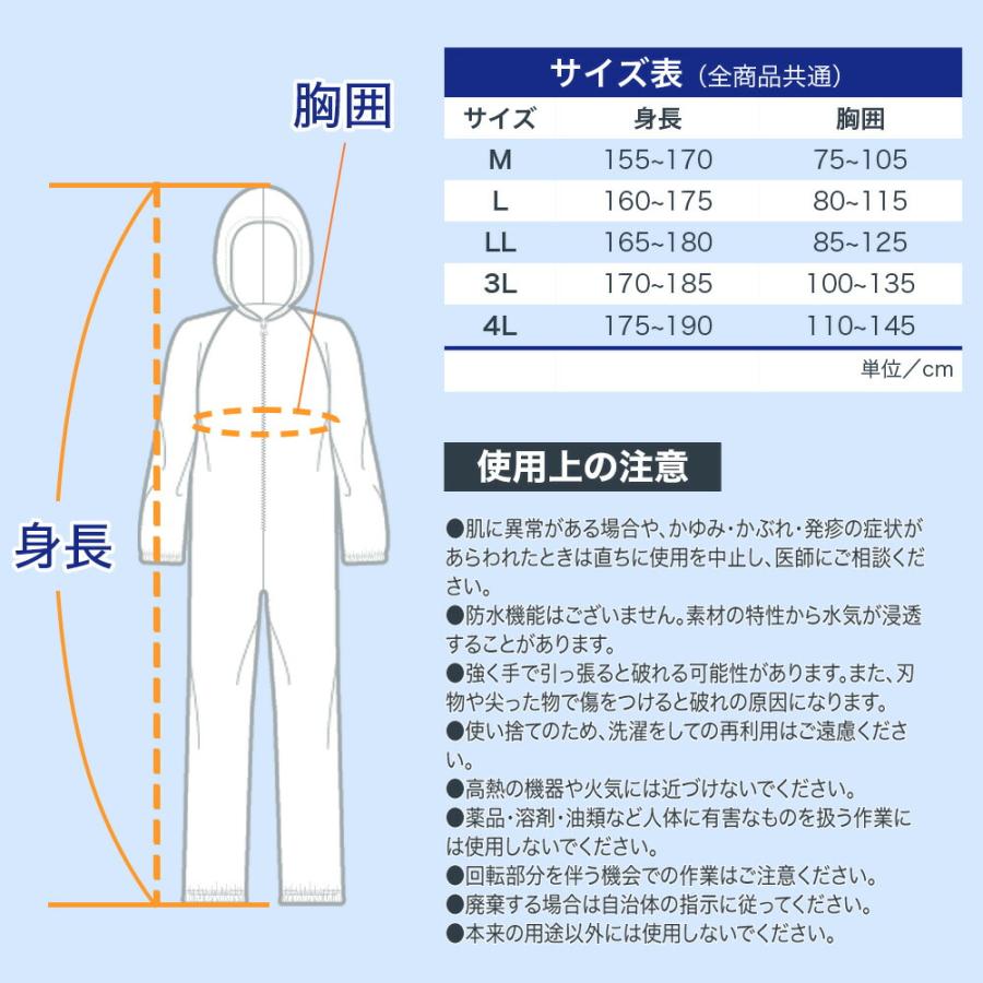 不織布つなぎ ホワイト ポリプロピレン不織布 1着 ペンキ作業・お掃除・軽作業などに!衛生的な使い捨て不織布つなぎ : LACCU - 通販 - Yahoo!ショッピング
