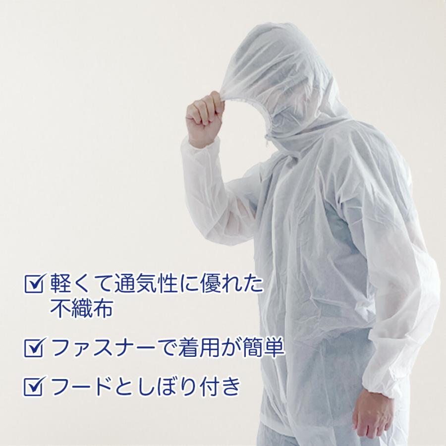 撥水不織布つなぎ ホワイト SMS(3層)不織布 1着 [撥水素材使用]ペンキ作業・お掃除・軽作業などに!衛生的な使い捨て不織布つなぎ : LACCU - 通販 - Yahoo!ショッピング