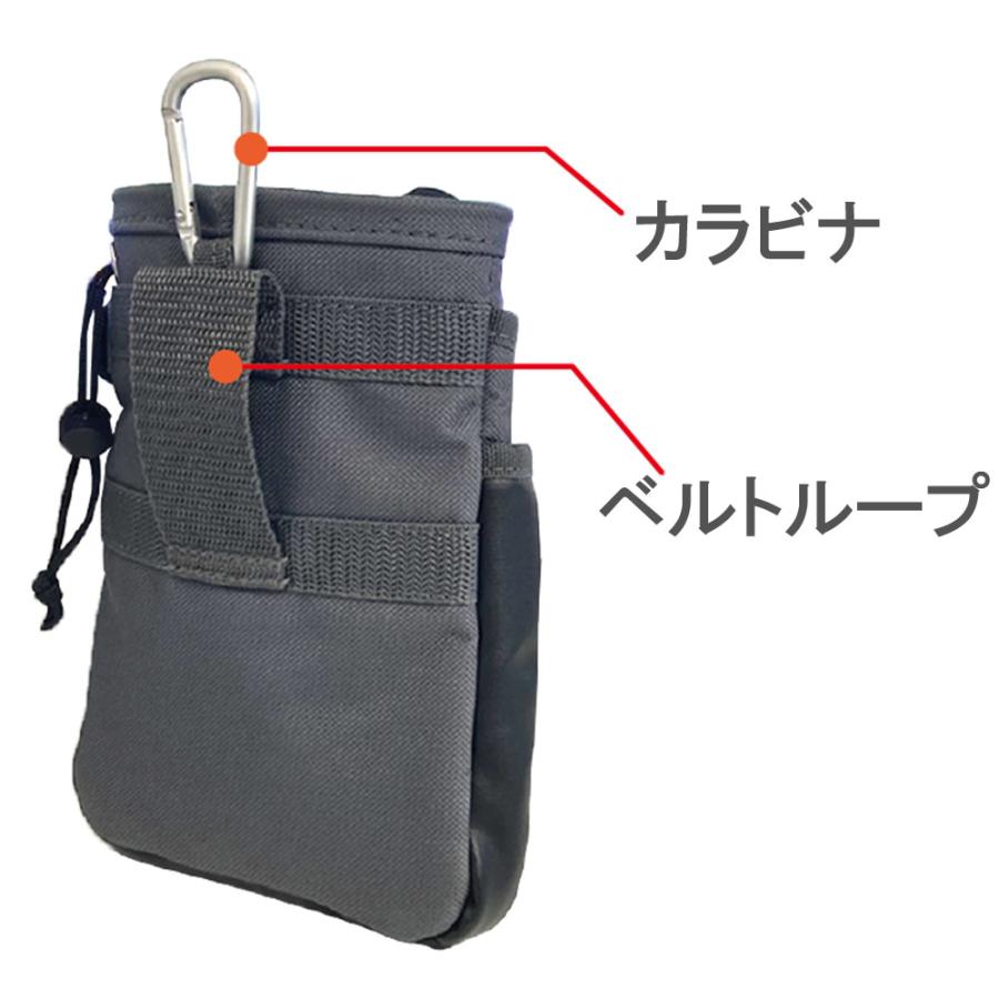 カラビナ付ウエストツールポーチ ベルトループ式絞り付ポケット型 腰袋 ダークグレー : LACCU - 通販 - Yahoo!ショッピング