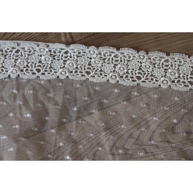 送料無料！高品質な日本製1.9m！幅4.8cm光沢のある両山花柄ケミカルレース オフホワイト 2491 精錬 :2491:手芸用レース ゆうひ - 通販 - Yahoo!ショッピング