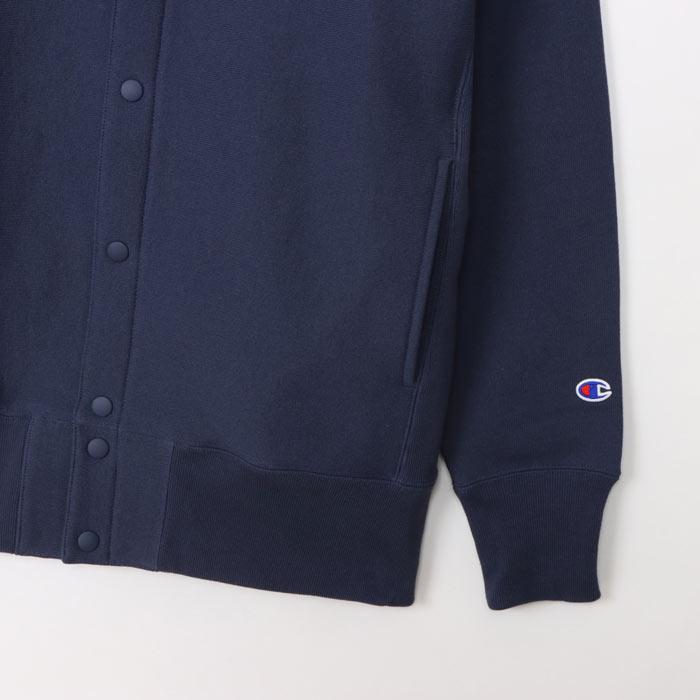 Champion チャンピオン スナップスウェットシャツ C3-A020 リバースウィーブ スナップジャケット 11.5oz 厚手スエット アウター 青タグ メンズ 全4色 送料無料 : LA ...