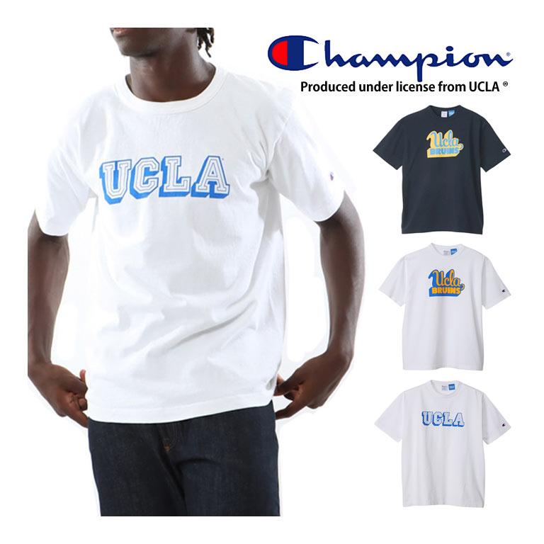 Champion チャンピオン メンズ T1011 ティーテンイレブン US Tシャツ C5-Z301 UCLA カレッジTシャツ ホワイト ネイビー他 : LA DIRECTヤフーSHOP ...