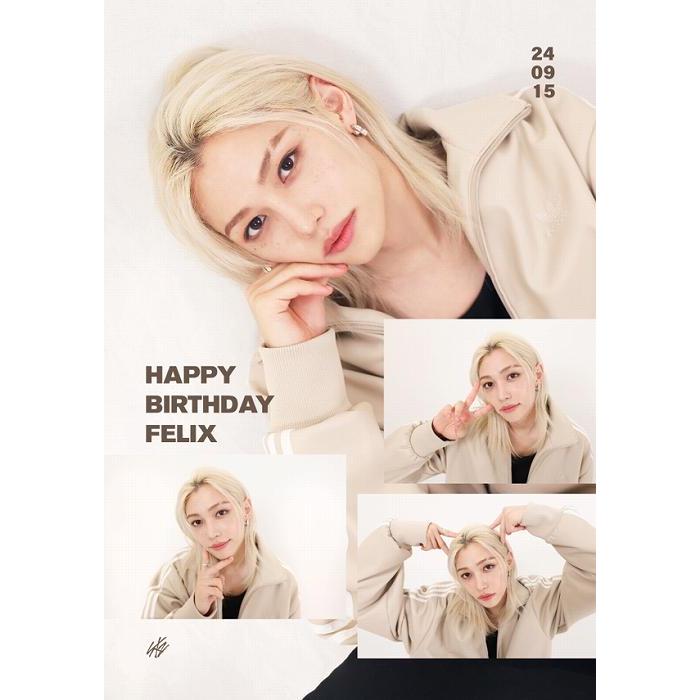 K-POP グッズ フィリックス FELIX Stray Kids ストレイキッズ A4 サイズ ラミネート加工 ハングル 反切表つき 下敷き オリジナル スキズ STAY ステイ 勉強 ...