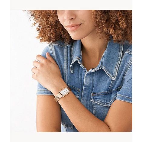 SKAGEN フォッシル FOSSIL 腕時計 RAQUEL 三針デイト ローズゴールドトーン ステンレススチールウォッチ ES5271 ...