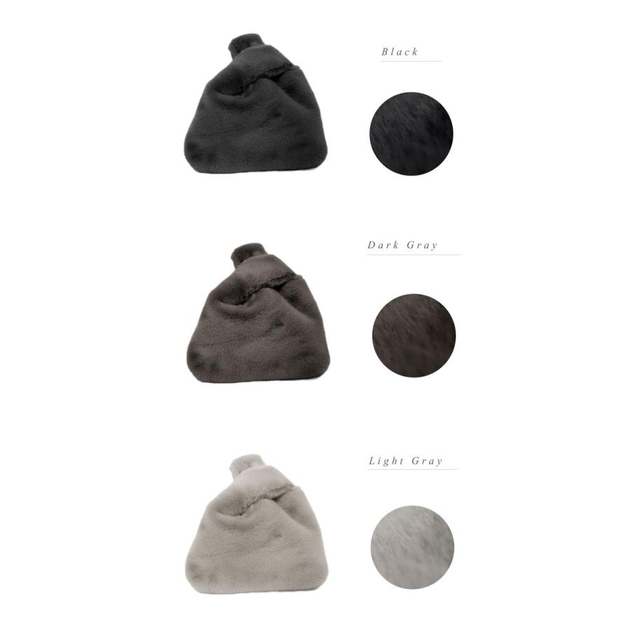 Pompadour ポンパドール Eco Fur Tote Bag エコファー トートバッグ ハンドバッグ ファーバッグ 三角バッグ ふわふわ ...