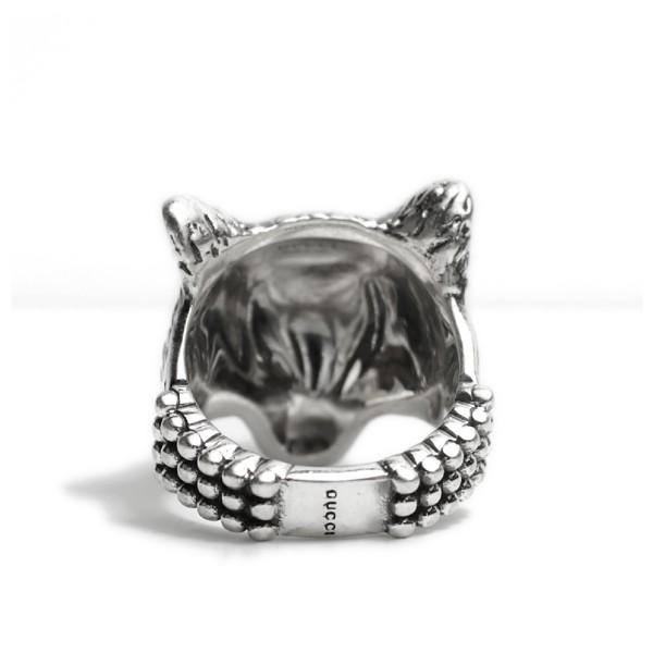 GUCCI（グッチ） ANGER FOREST Wolf head ring in sterling silver 476900 J8400 ...