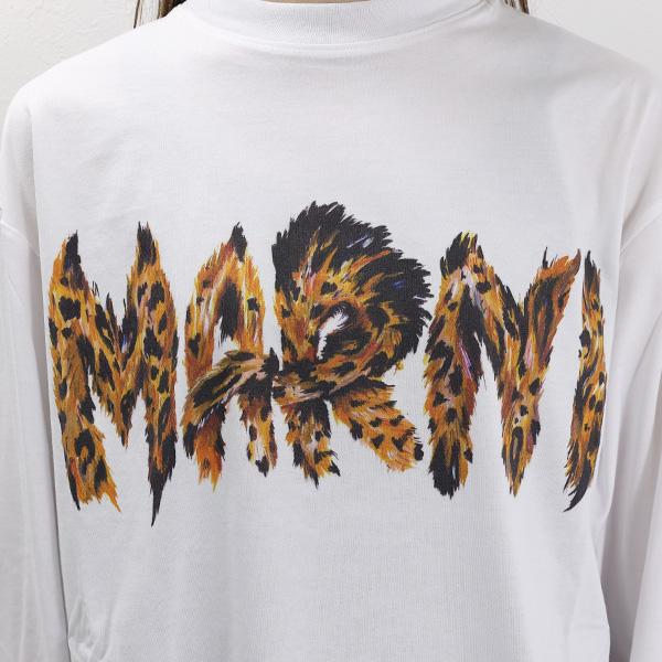 MARNI マルニ Logo Animal Print Long Sleeve T-Shirt Tシャツ 長袖 ロンT スウェットシャツ ...